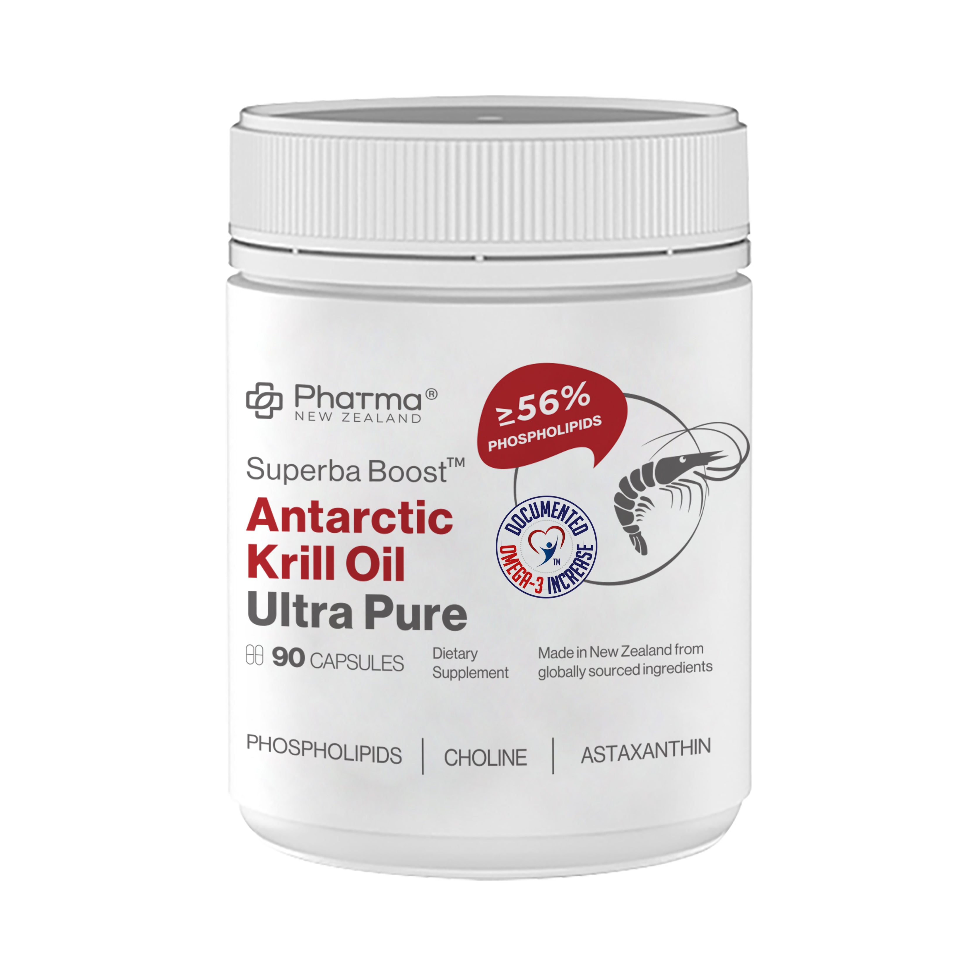Pharma New Zealand™ Superba Boost® Antarctic Krill Oil Ultra Pure 90 C ...
