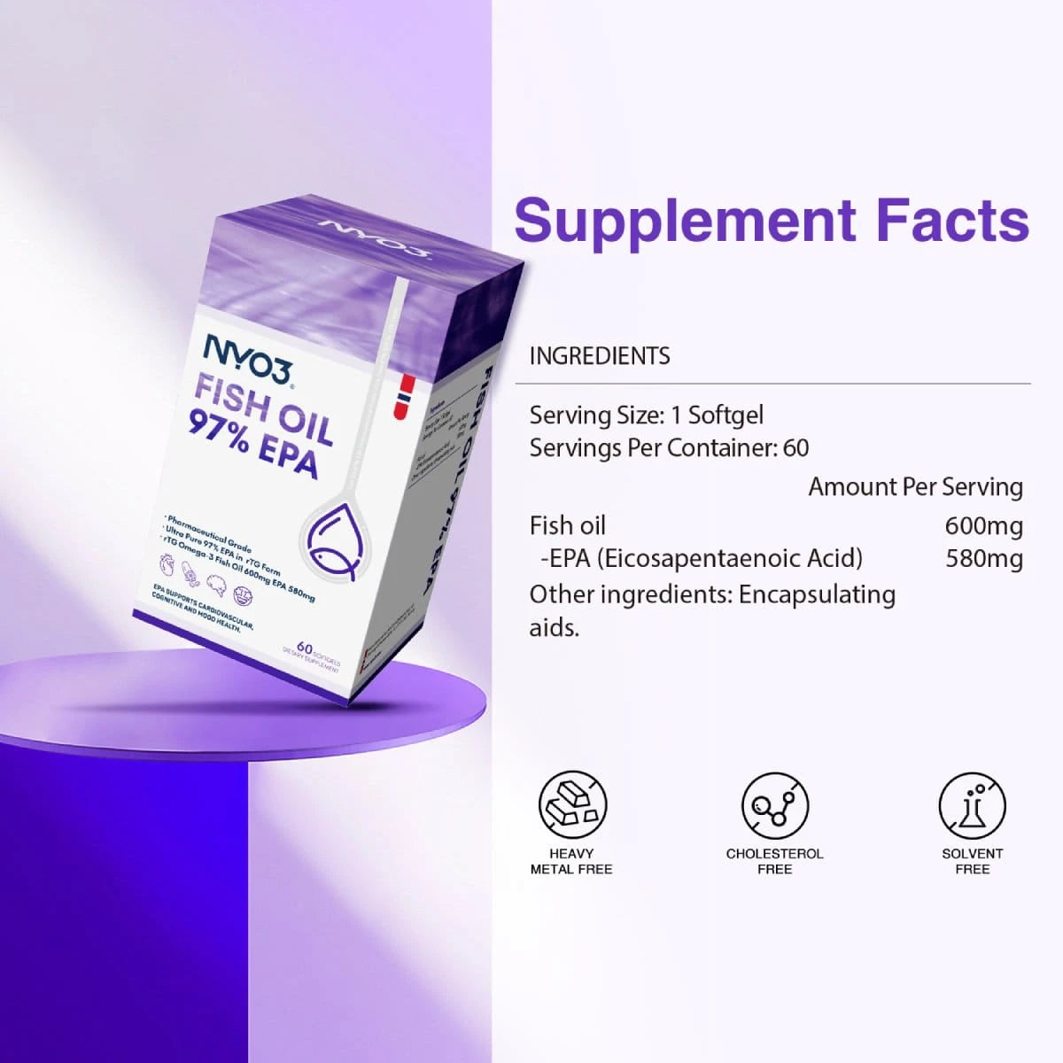 NYO3® 97% High EPA Fish Oil Softgels 600mg – LOLU™ HEALTH